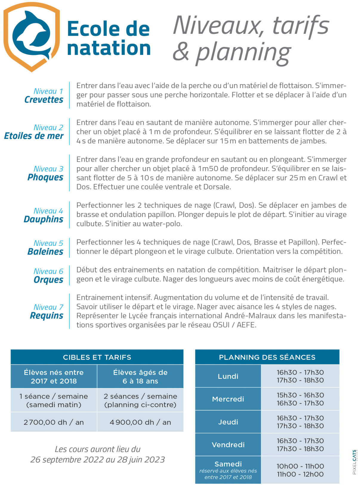 Ecole de natation – LFIAM